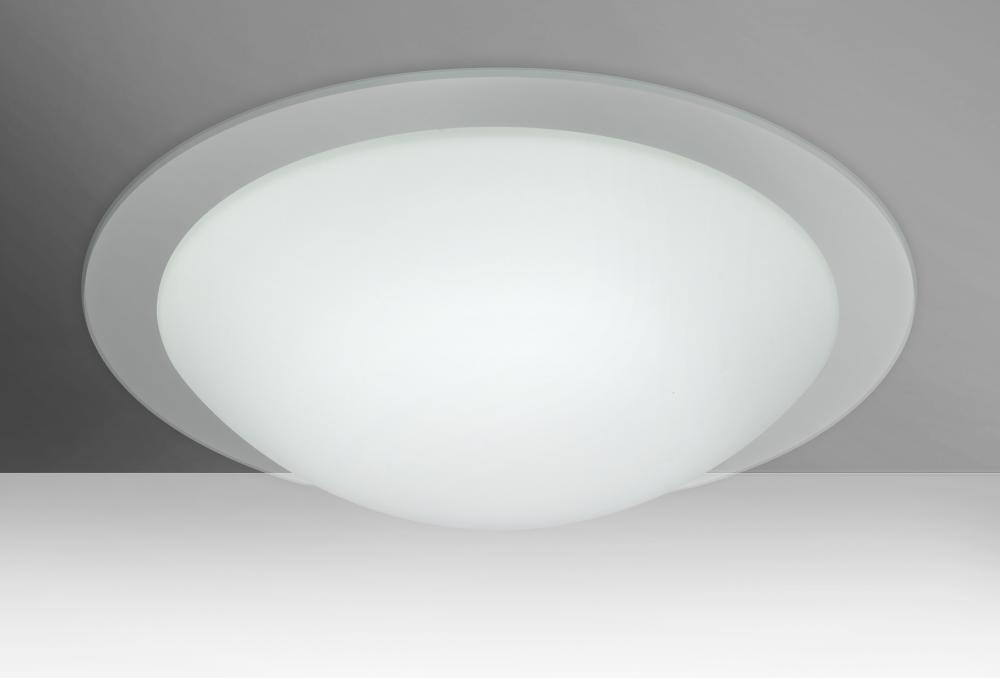 Besa Ceiling Ring 19 White/Clear 1x28W LED : 977000C-LED | Newburyport ...